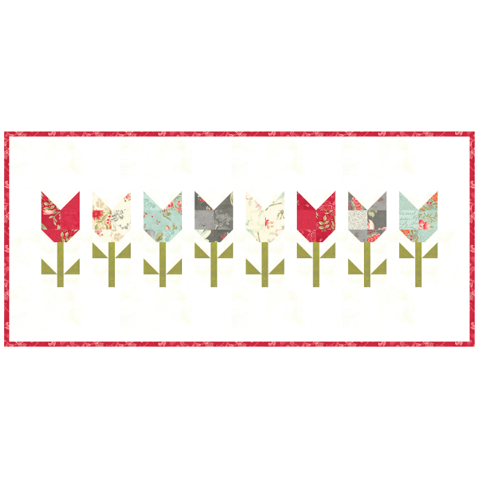 Etchings Tulips Pillow/Table Runner Kit Featuring Collections for a Ca – Destination Fabrics